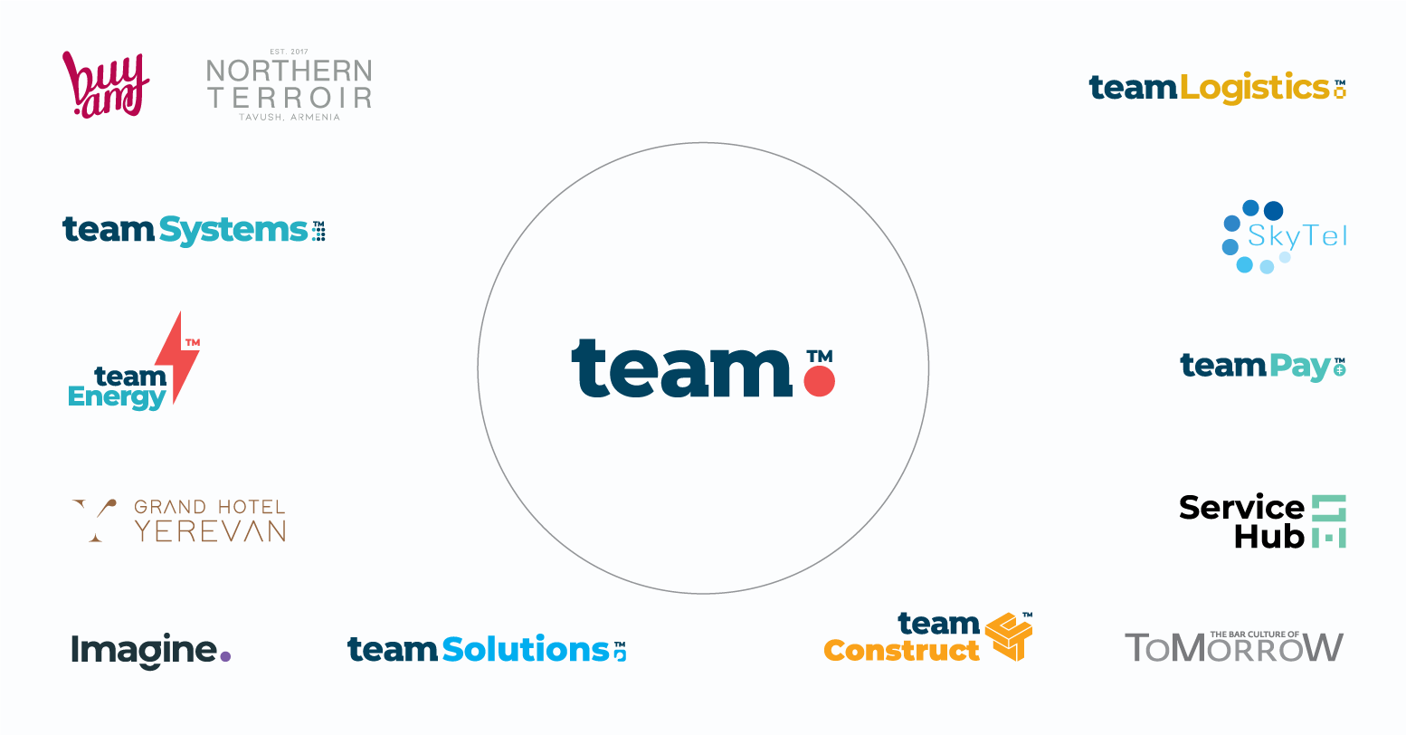 Team Group brand illustration with logo and design elements